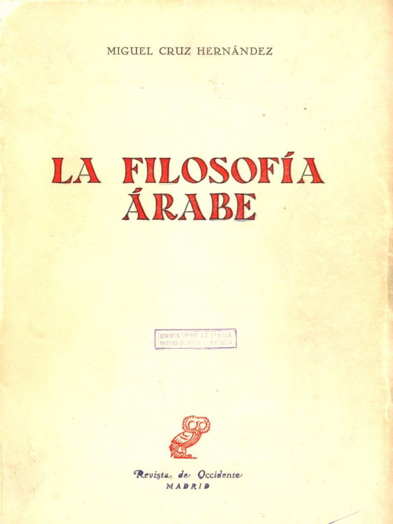 La Filosofia Arabe Miguel Cruz Hernandez | PDF