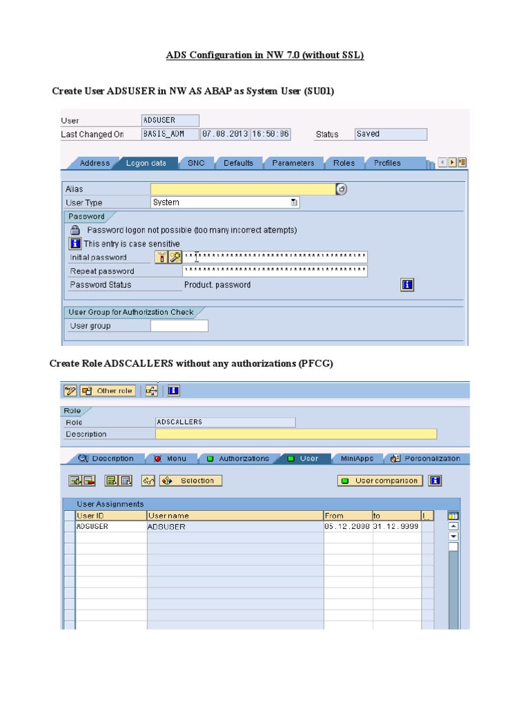 ADS Configuration Guide | PDF | Hypertext Transfer Protocol | Password