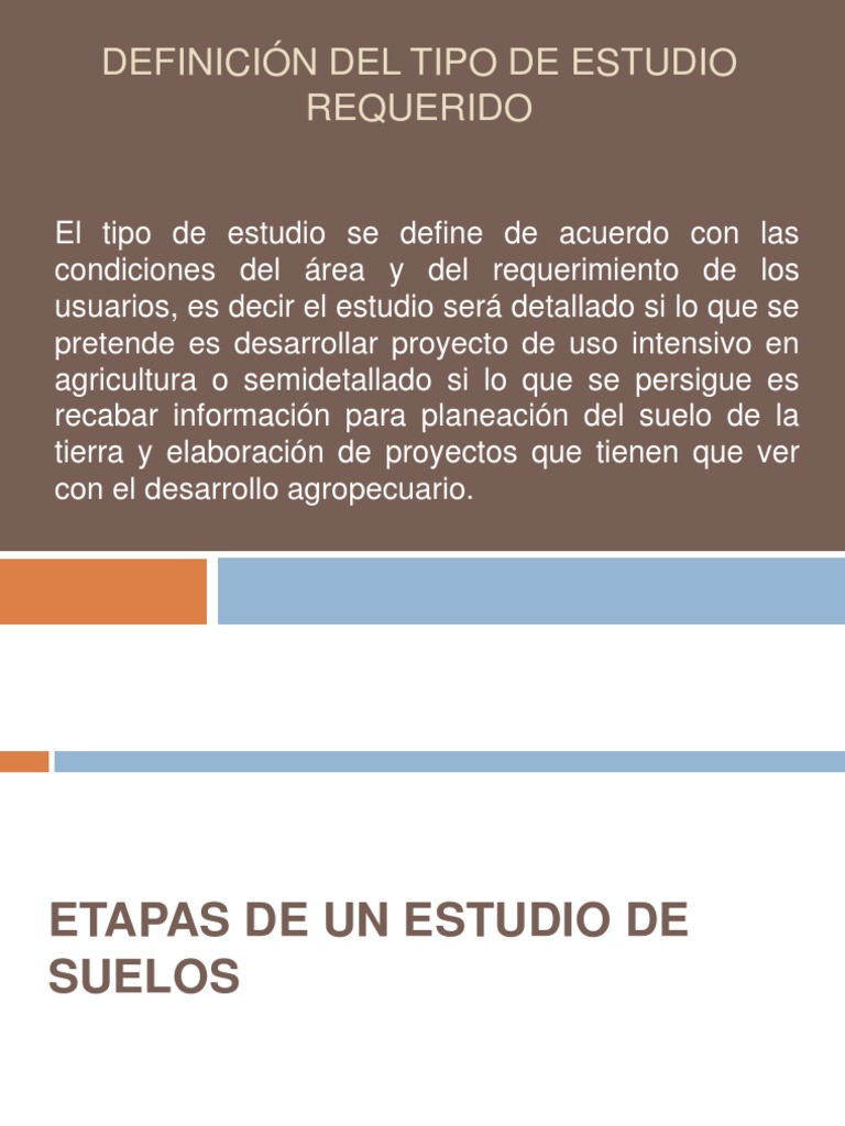 Definición Del Tipo de Estudio Requerido | PDF | Mapa | Terreno