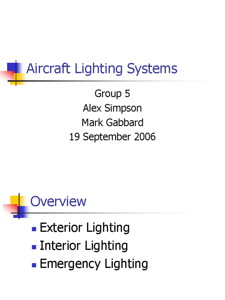 Aircraft Lighting Systems Overview | PDF | Cockpit | Lighting
