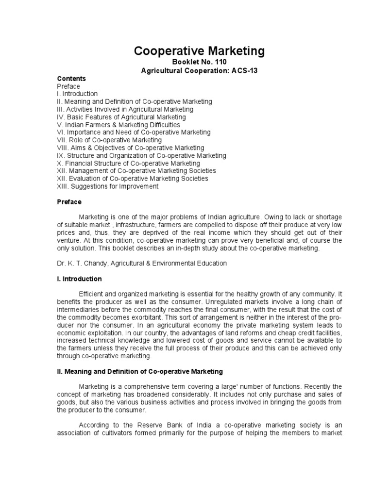 Cooperative Marketing | PDF