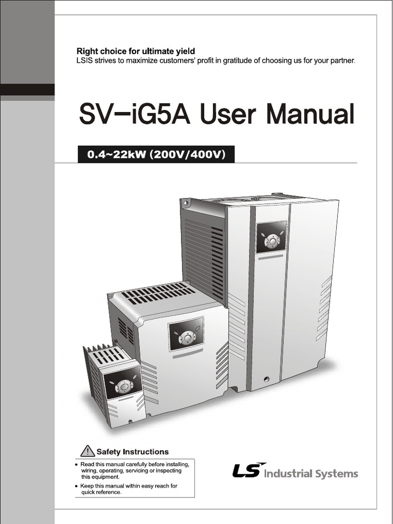 LS Inverter iG5A Manual | PDF | Power Inverter | Electric Motor