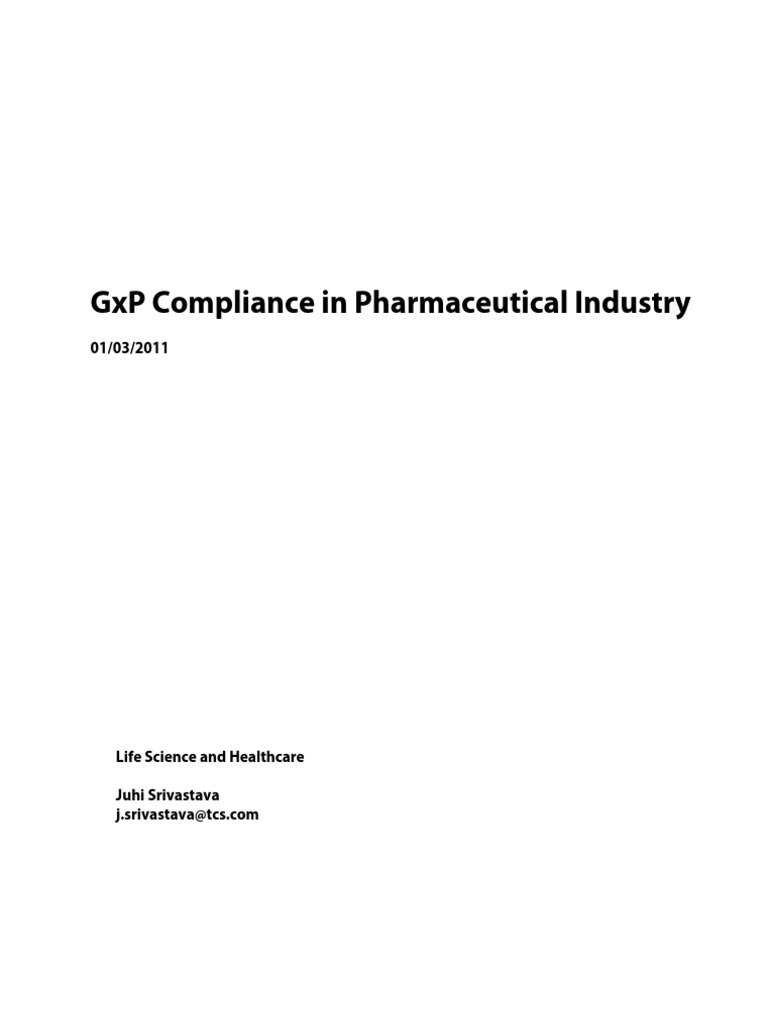 Gxp Compliance in pharmaceutical industry.pdf | Clinical Trial | Quality