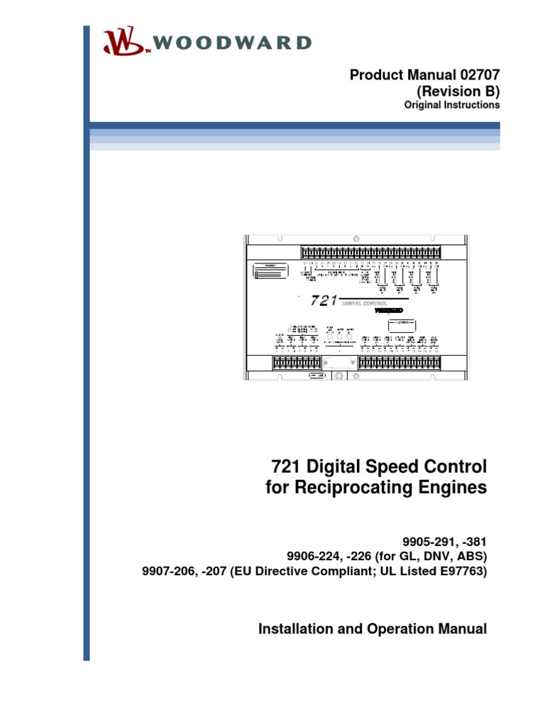 Product Manual 02707 (Revision B) : 721 Digital Speed Control For ...