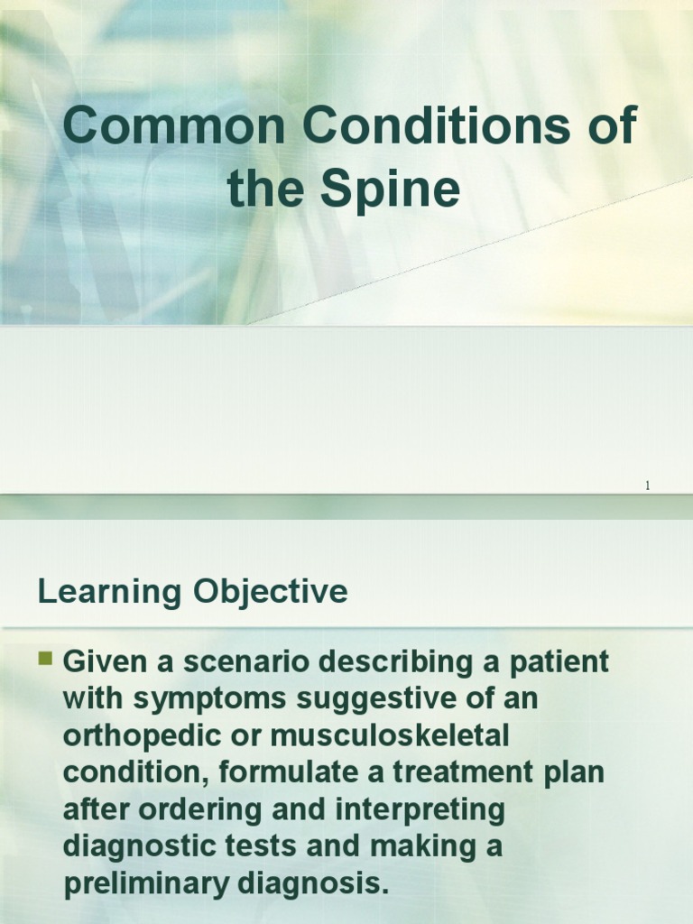 Common Spine Disorders | PDF | Scoliosis | Low Back Pain