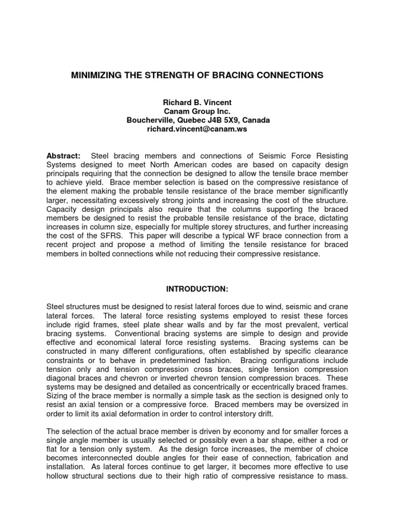 Bracing Connection | PDF | Science & Mathematics