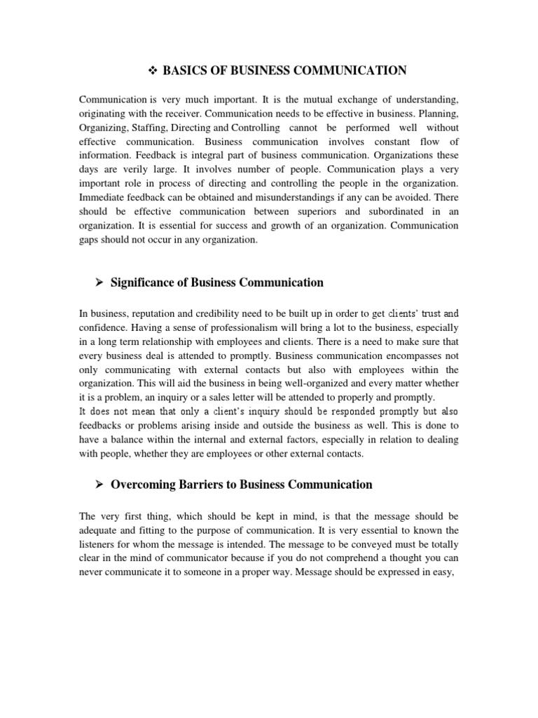 Essentials of Business Communication | PDF | Strategic Communication ...
