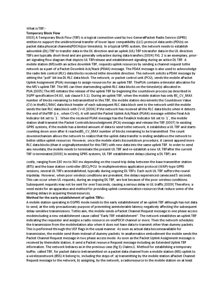 Temporary Block Flow | PDF | General Packet Radio Service | Network Packet