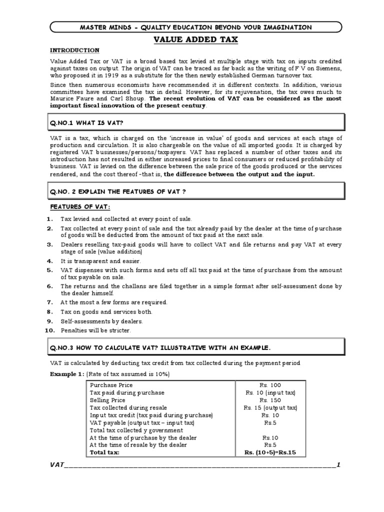 VAT | Value Added Tax | Invoice