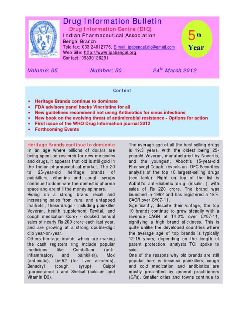 Drug Information Bulletin 50 05 | PDF | Antimicrobial Resistance ...