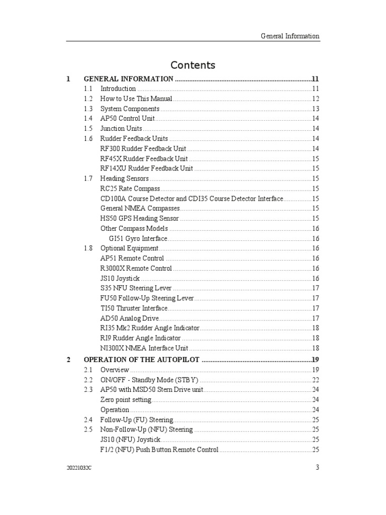 Simrad Autopilot AP 50 Instruction Manual A1 | PDF | Rudder | Feedback