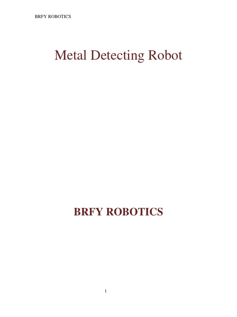Metal Detecting Robot Pdf Relay Inductor