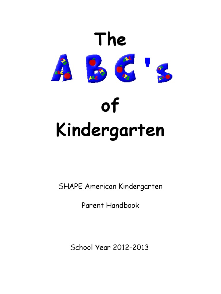 Abcs of Kindergarten Handbook | PDF | Classroom | Kindergarten