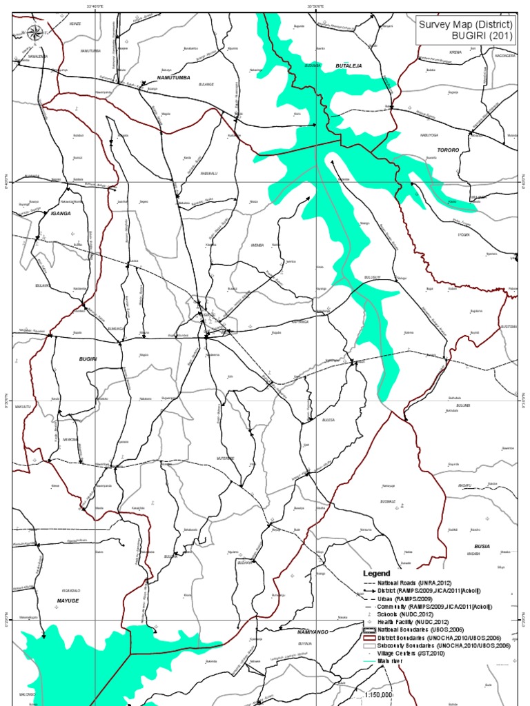 Survey Map (District) BUGIRI (201) : Namutumba Butaleja | PDF