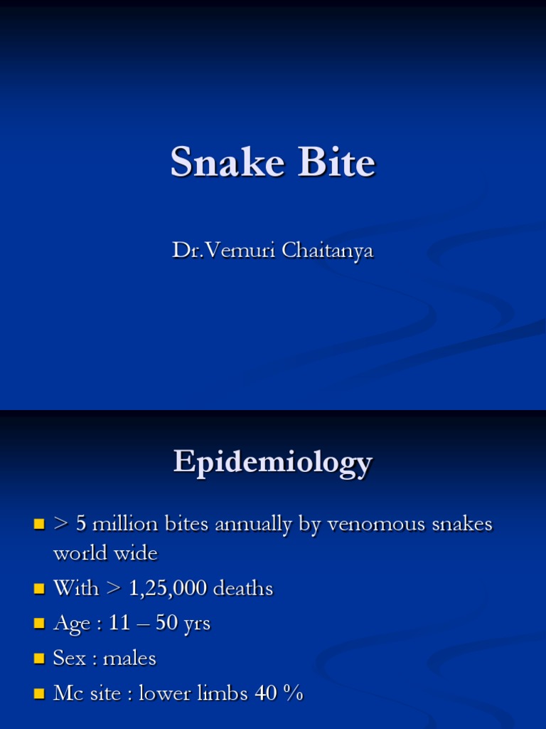 Snake Bite Dr Vemuri Chaitanya Pdf Snake Venomous Snakes