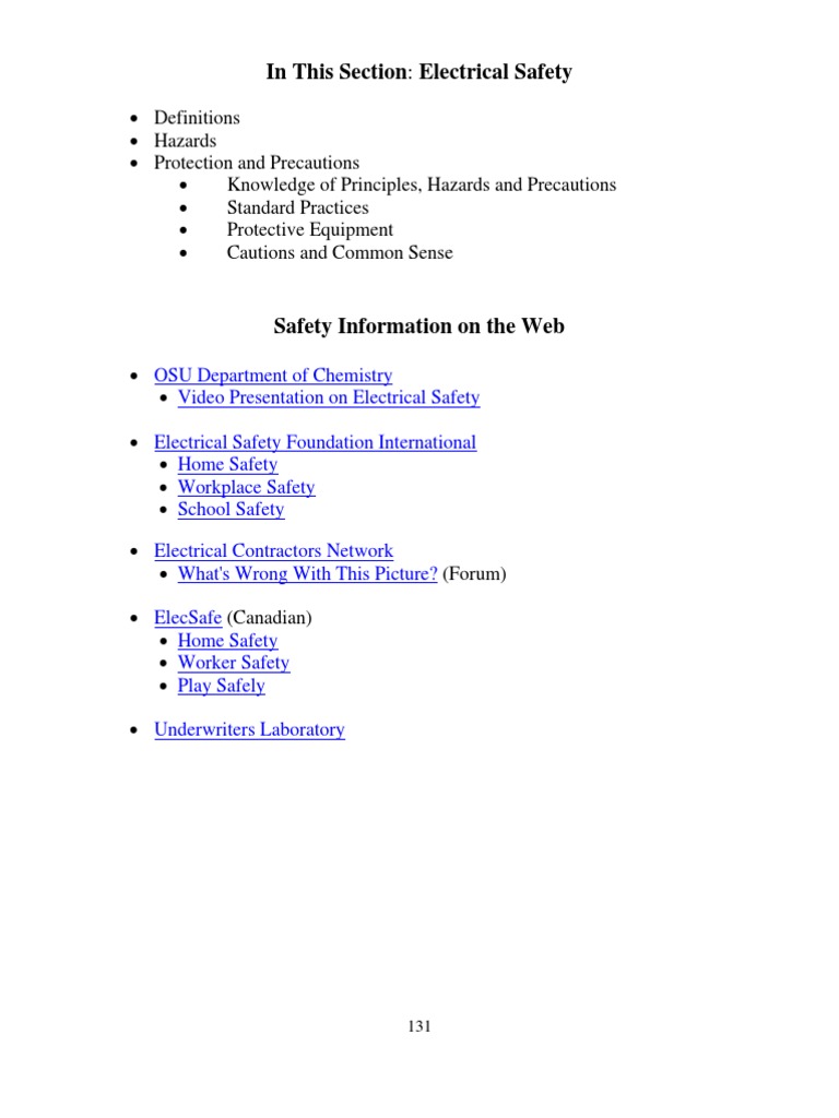 Electrical Safety For Laboratory Workers | PDF | Fuse (Electrical) | Ac Power Plugs And Sockets