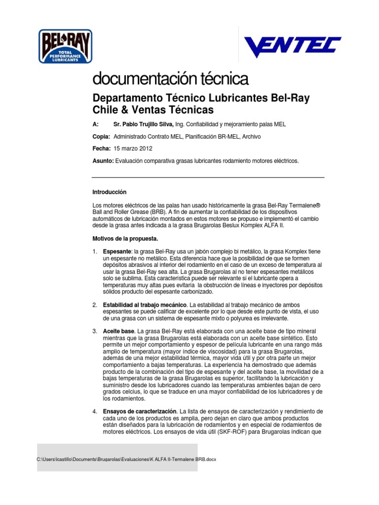 K Alfa II-termalene BRB v-2 | PDF | Lubricante | Petróleo