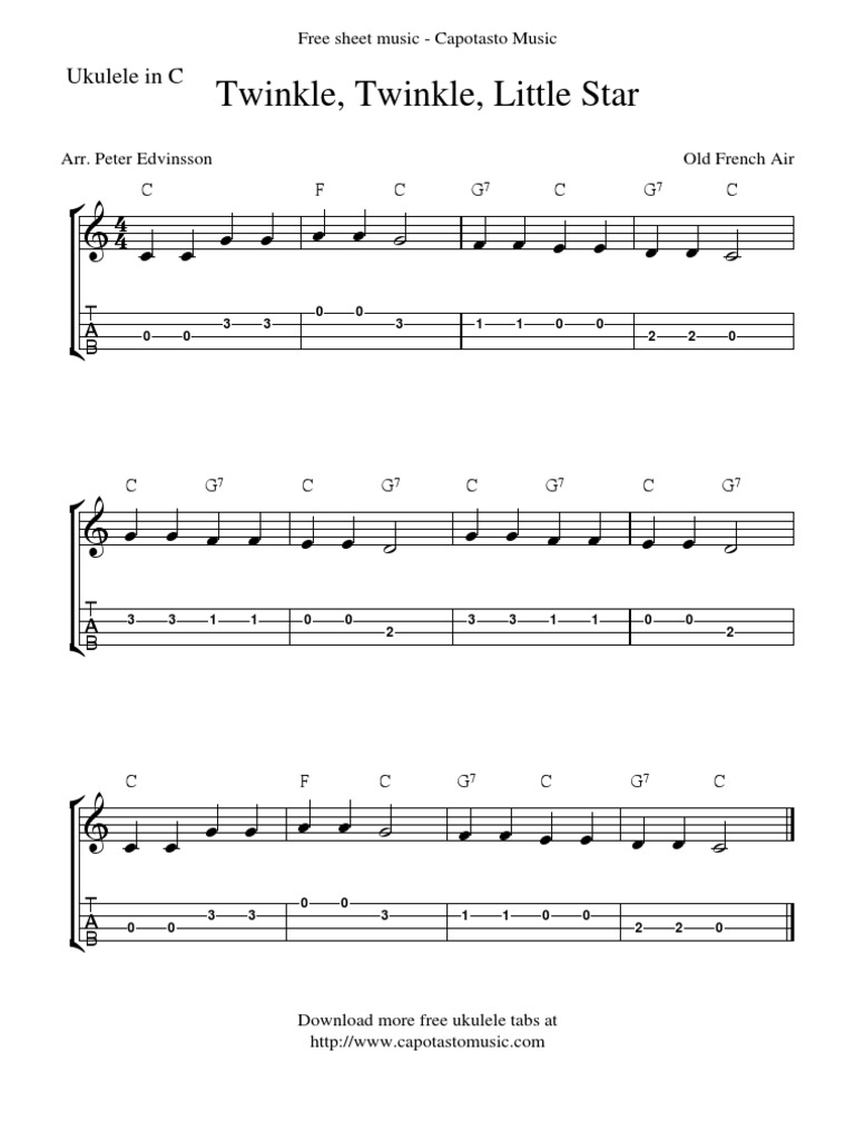 Twinkle Twinkle Little Star Ukulele