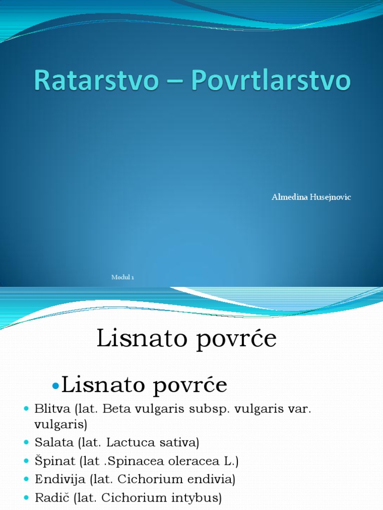 Ratarstvo - Povrtlarstvo | PDF