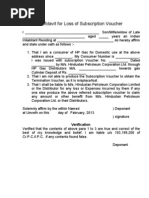 Declaration Format Loss of SV TV | PDF | Petroleum Industry | Petroleum