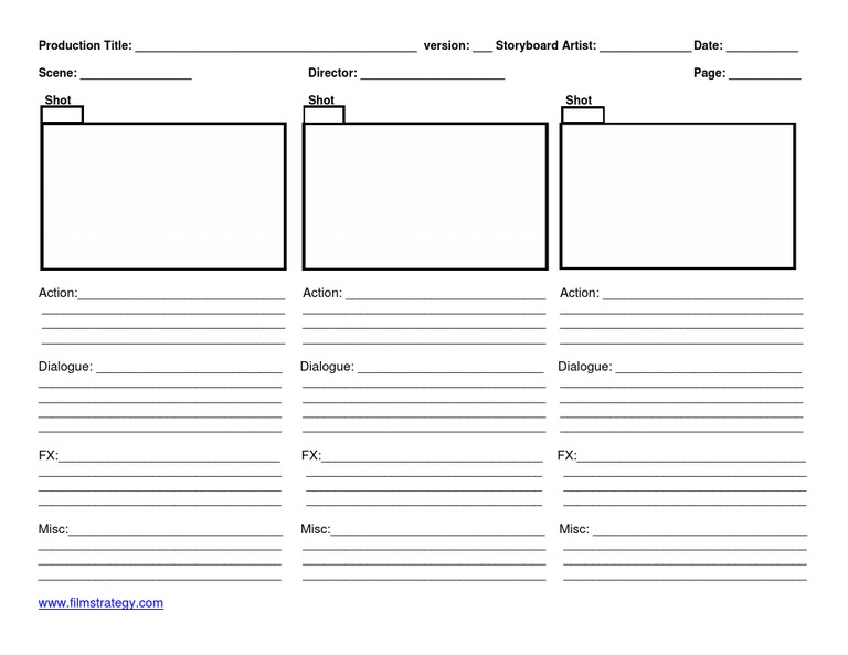 3-Panel Storyboard Template | PDF