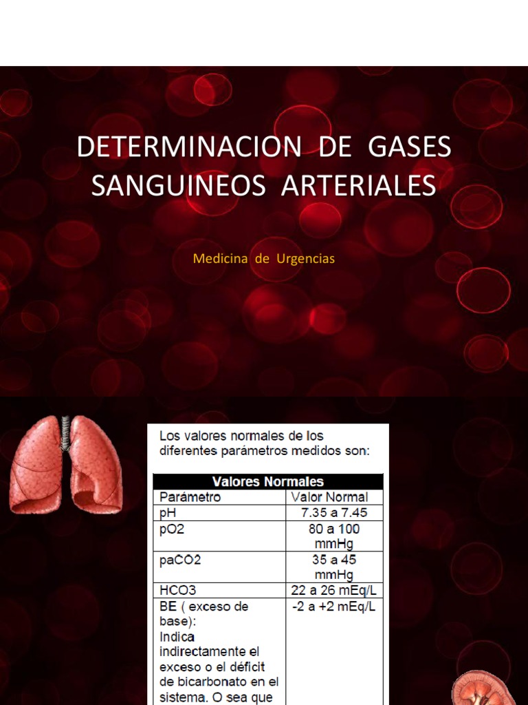 Determinacion de Gases Sanguineos Arteriales | PDF | Medicina de ...