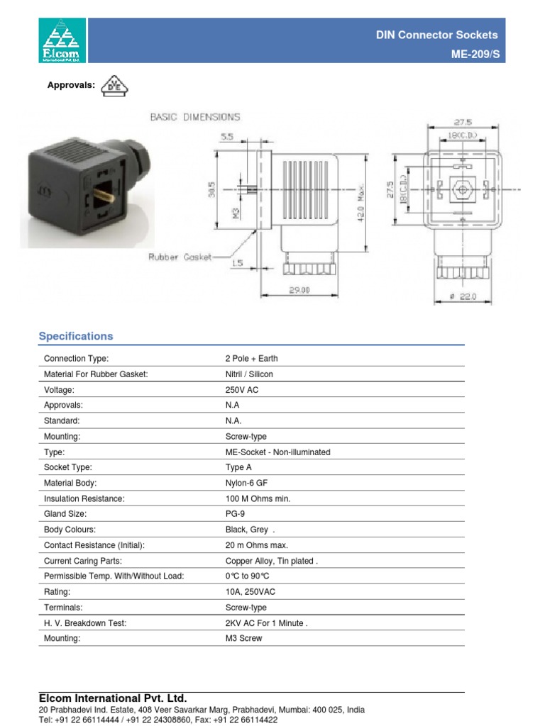 Catalogo Conectores Din Rectangulares Elcom PDF | PDF | Electrical Connector | Electrical ...