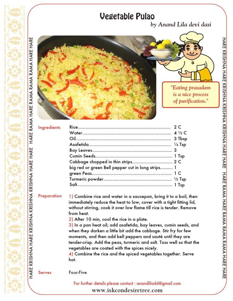 Iskcon Recipes Pdf | Bryont Blog