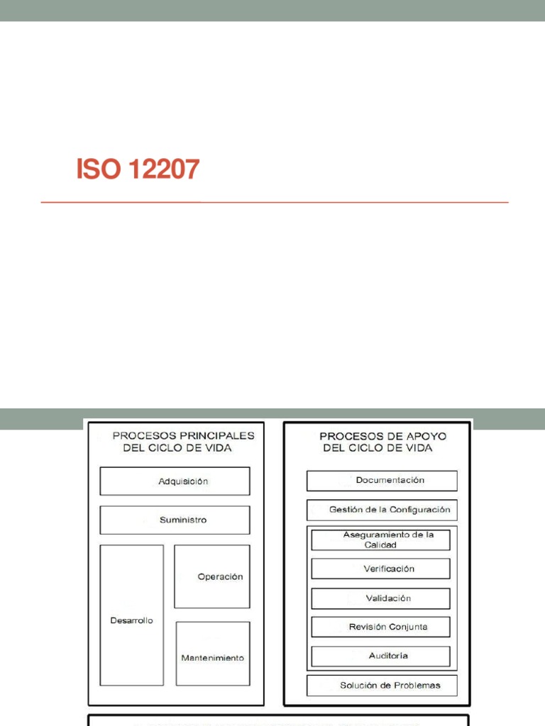 Iso 12207 | PDF | Proceso de desarrollo de software | Software