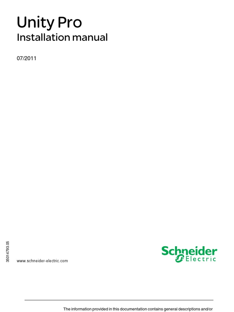 UnityPro Installation Manual | PDF | Installation (Computer Programs ...