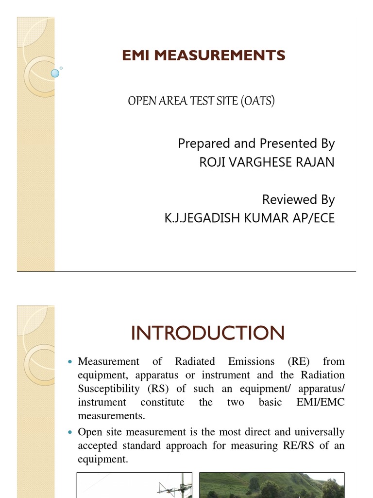 Ppt-Open Area Test Site | PDF | Antenna (Radio) | Electromagnetic Radiation
