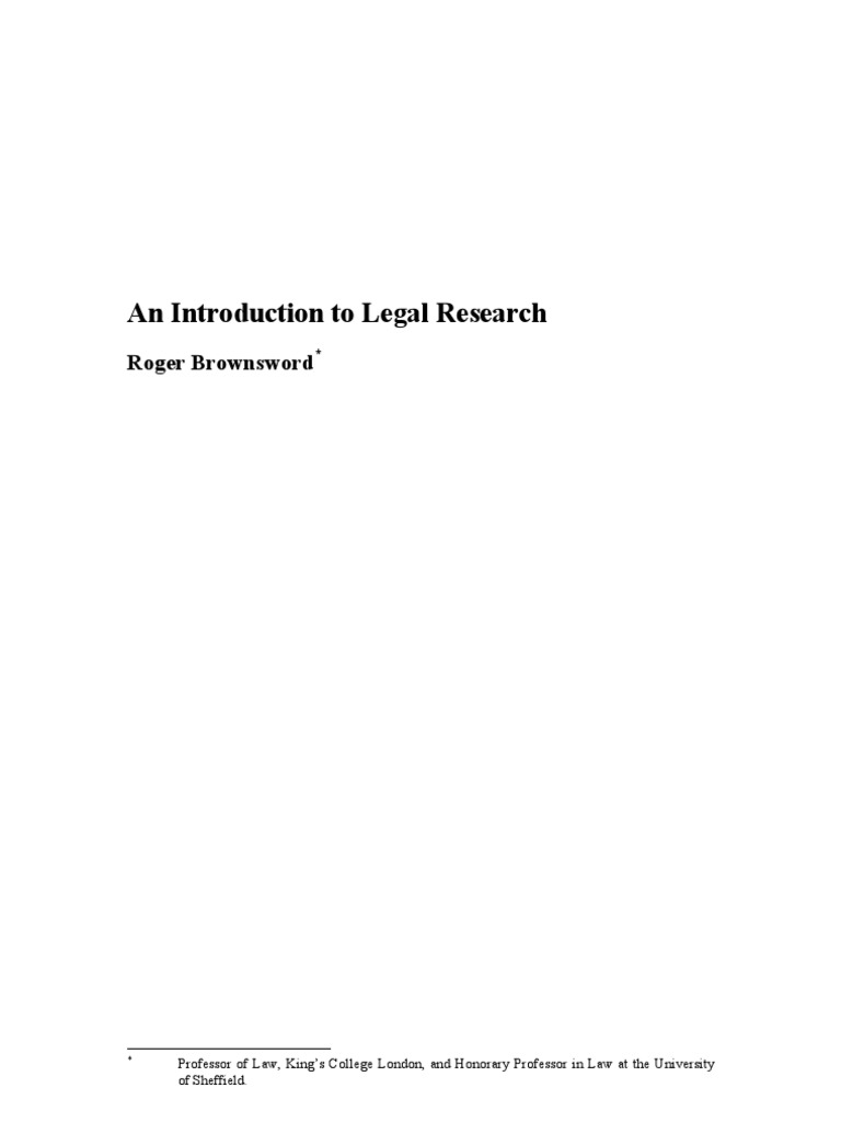 An Introduction To Legal Research | PDF | Utilitarianism | Lawyer