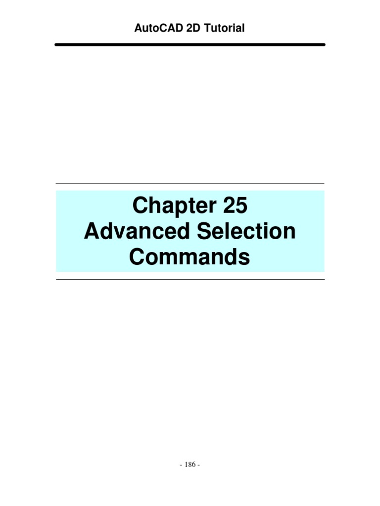 AutoCAD Advanced Commands | PDF | Dialog Box | Command Line Interface