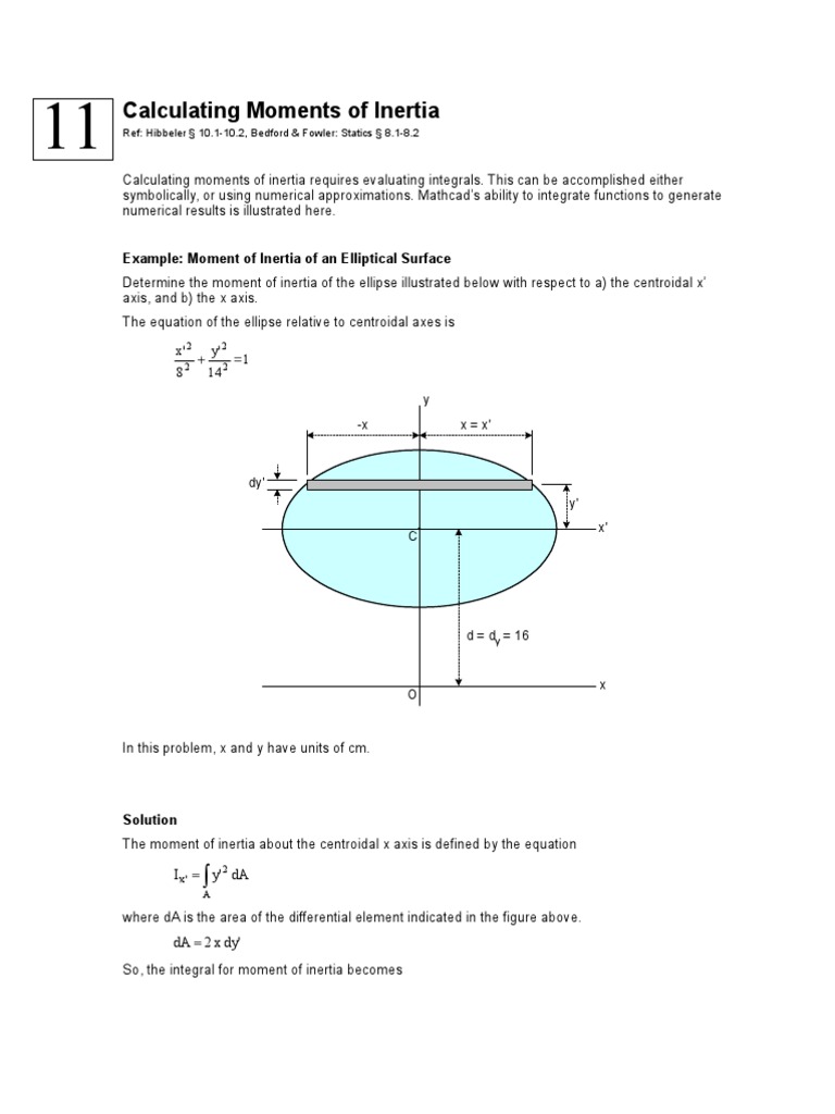 Matlab Moment Inertia | PDF | Integral | Mathematical Concepts