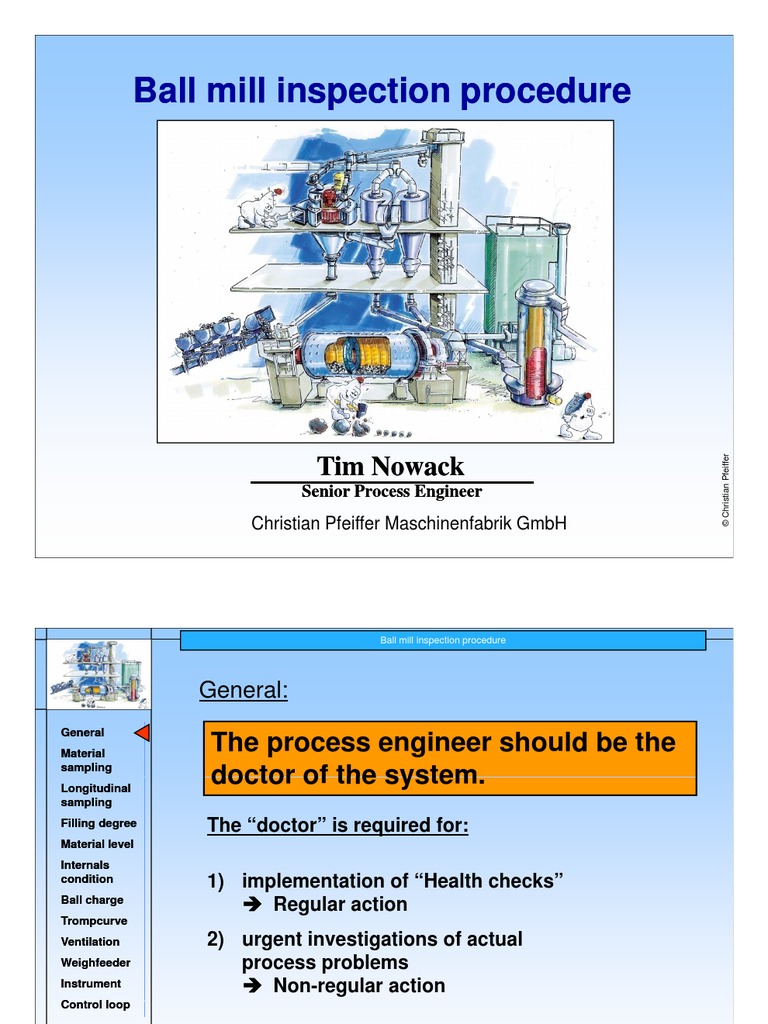 Ball Mill Inspection Procedure | Mill (Grinding) | Calibration