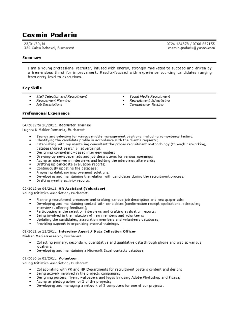 CV Template | PDF | Recruitment | Competence (Human Resources)