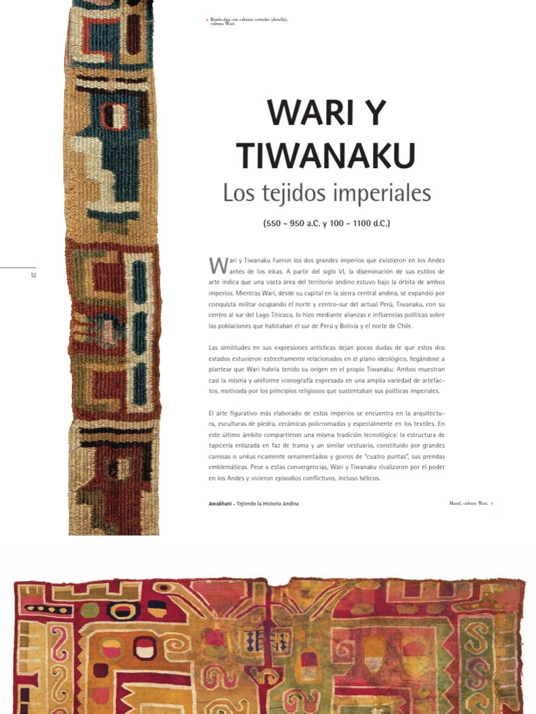 Textiles y iconografía de Tiwanaku y Wari | PDF | Cultura (general ...