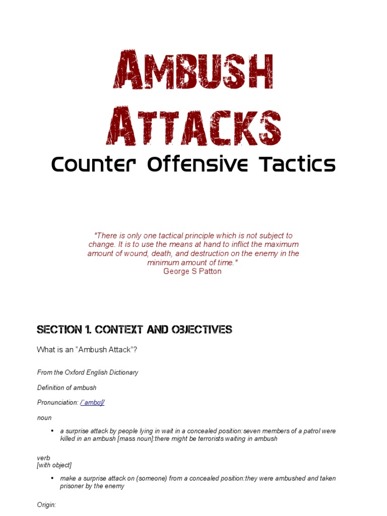 Ambush Attacks | PDF | Platoon | Ambush
