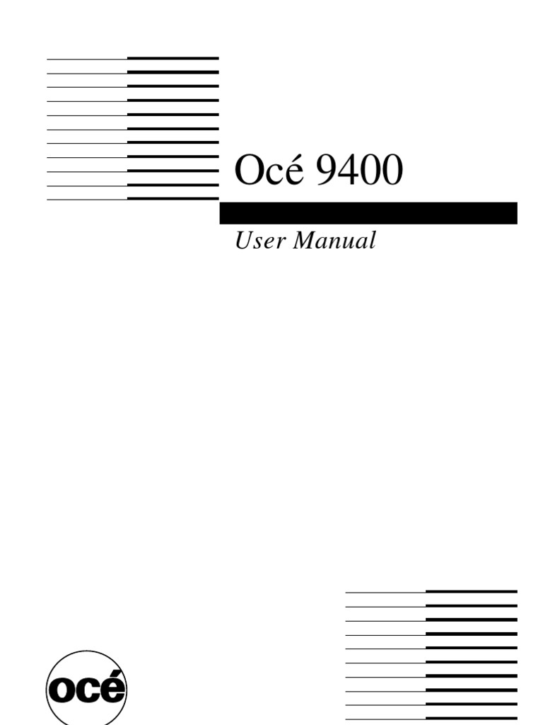 Oce 9400 Manual | PDF | Printer (Computing) | Image Scanner