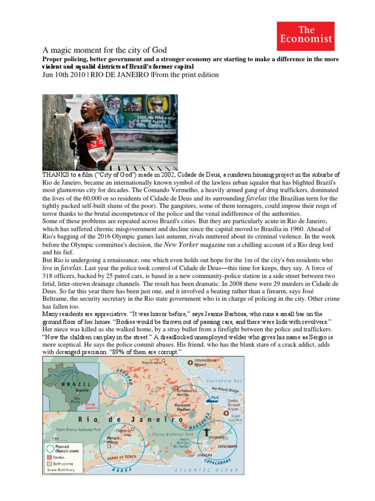 RIo Pacification The Economist | PDF | Police | Crime Thriller