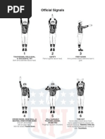 Football Official Hand Signals Guide | PDF | Sports | Team Sports