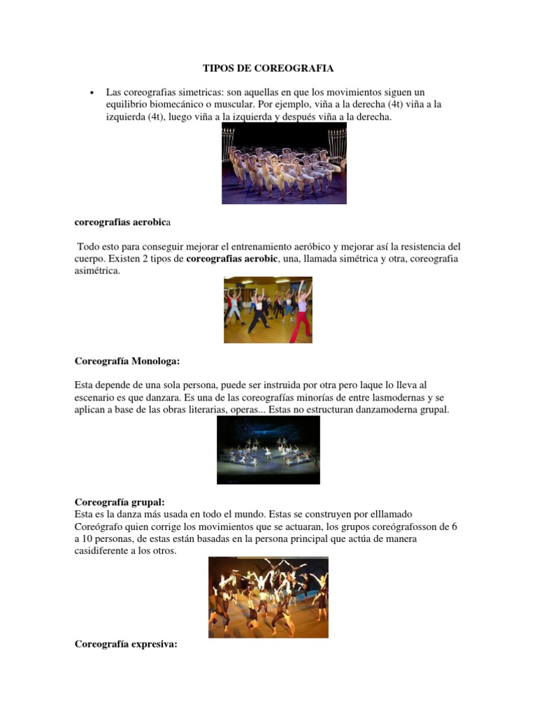 Tipos de Coreografia