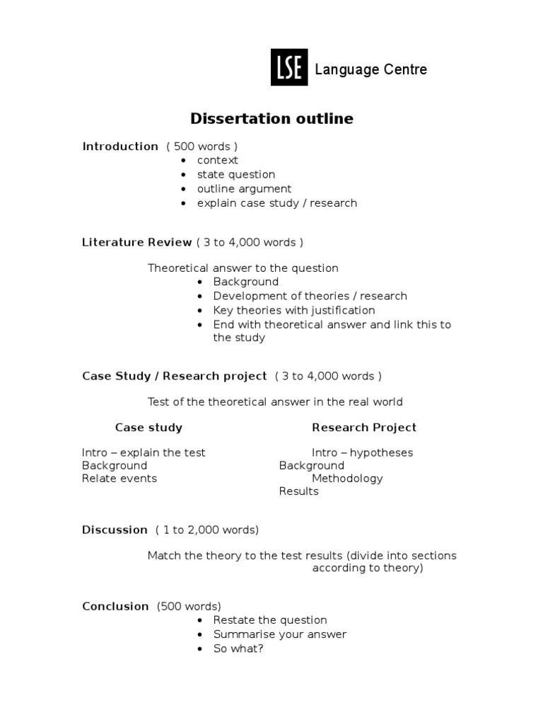 Dissertation Outline Structure Guide | PDF