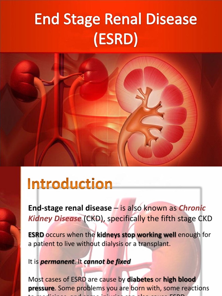 ESRD | Chronic Kidney Disease | Kidney Disease