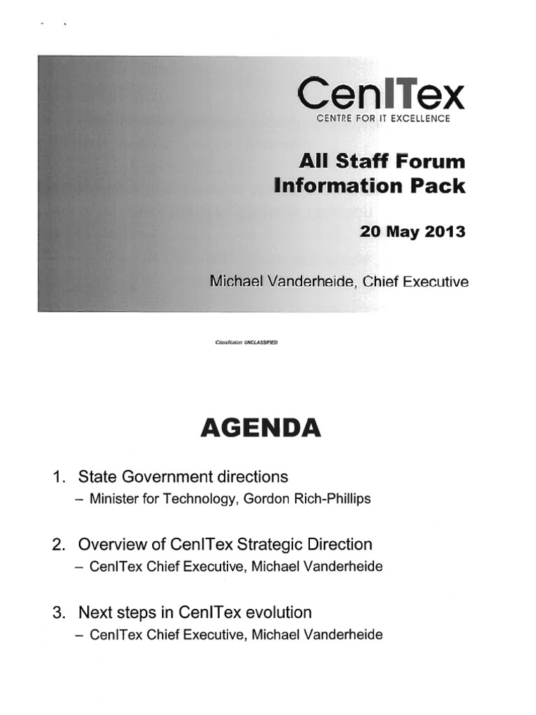 Cenitex Staff Briefing May 2013 | PDF | Cloud Computing | Strategic ...