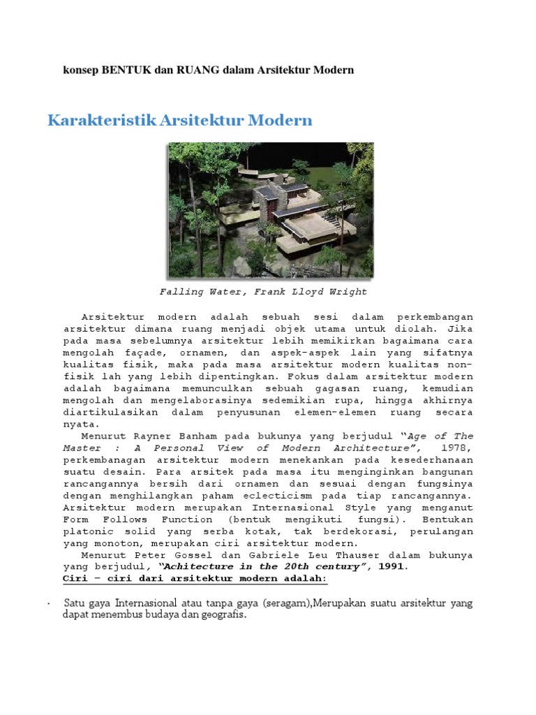 Arsitektur Modern Konsep Pdf