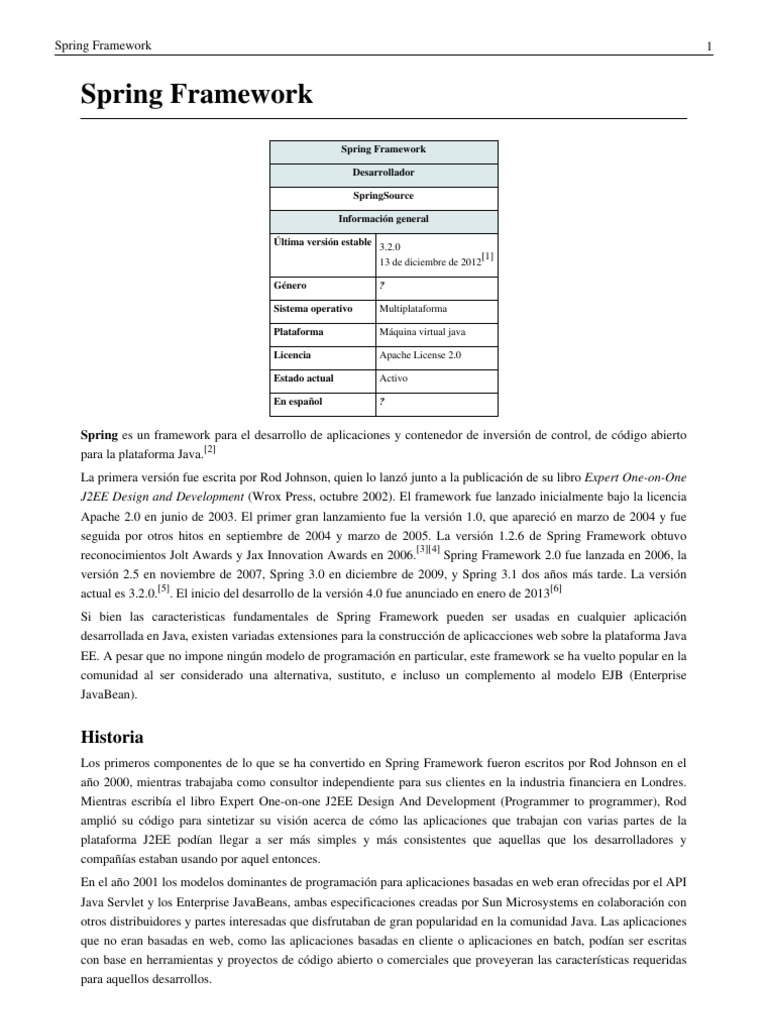 Spring Framework | PDF | Spring Framework | Ingeniería de Sistemas Spring Framework | PDF | Spring Framework | Ingeniería de Sistemas