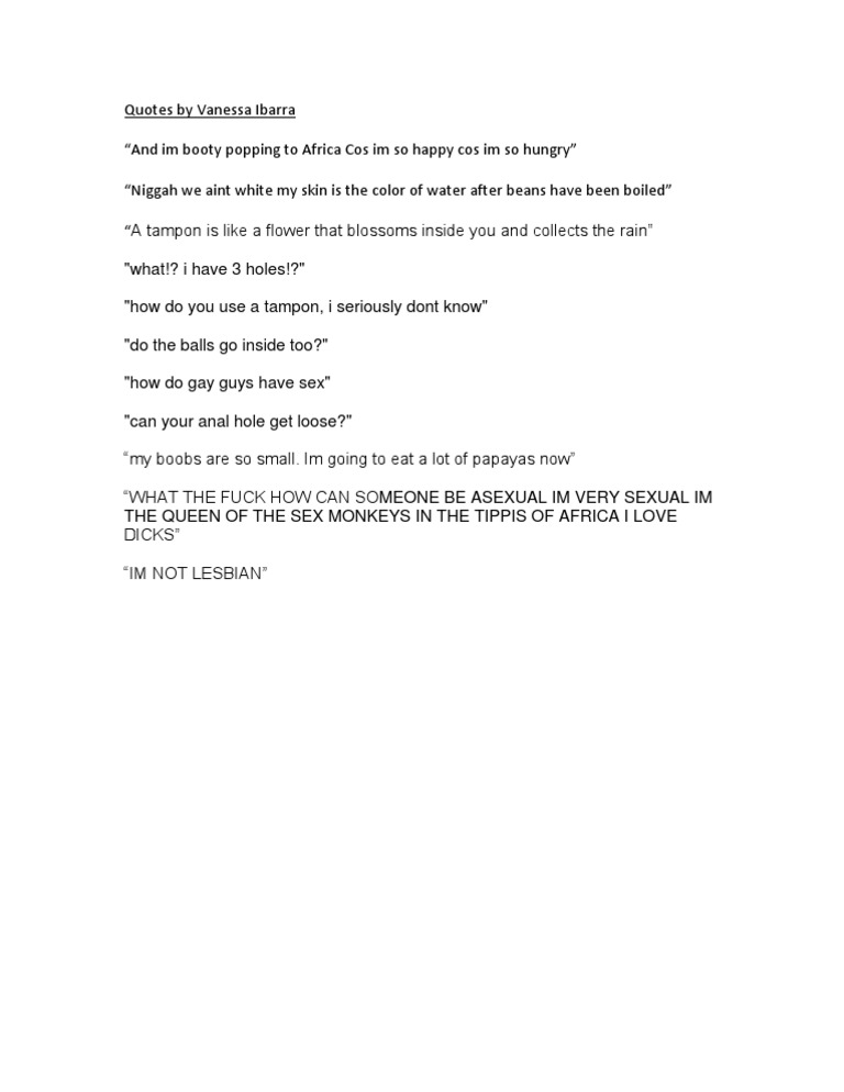 Provocative Quotes by Vanessa Ibarra | PDF