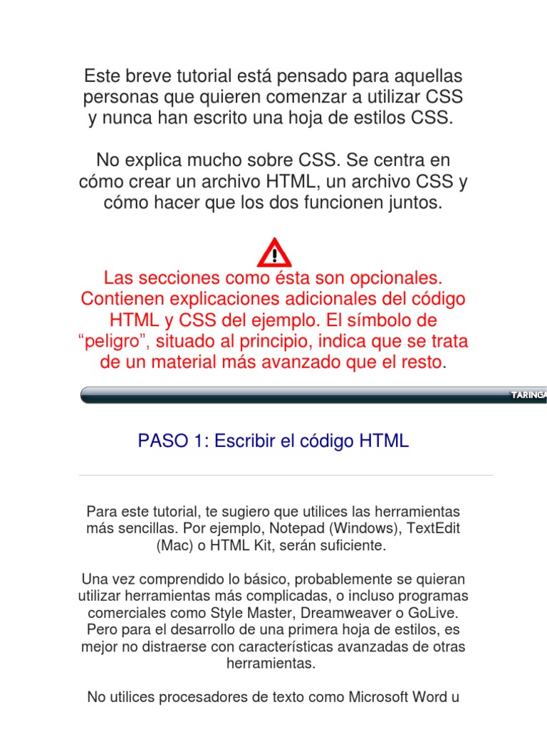 Como Usar CSS y HTML | PDF | HTML | Hojas de estilo en cascada