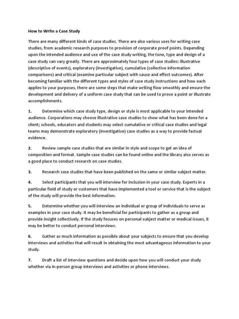 How To Write Case Study | PDF | Case Study | Data